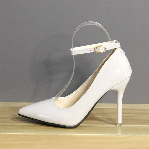 Femboy Heels 10cm - Pointed Toe Ankle Strap | FemboyBox